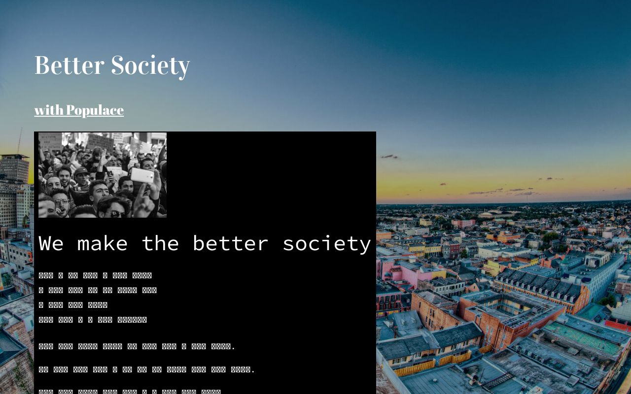 better society